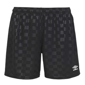 umbro women's checkered short, black, medium