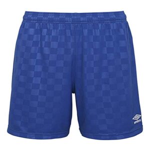 umbro women's checkered short, royal blue, medium