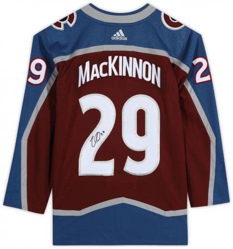 Nathan MacKinnon Colorado Avalanche Autographed Burgundy Adidas Authentic Jersey - Autographed NHL Jerseys