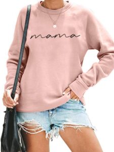 astanfy mama shirts women mama letter printed t-shirt mama graphic tee casual short sleeve tops tee medium