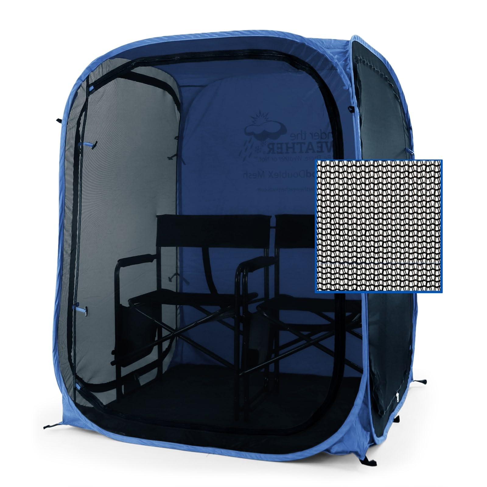 The Original – WeatherPod XL 1-Person Bug-Screen Pod – Pop-Up Mosquito Screen Tent Made with Fine Gauge, No-See-Um Proof Mesh - Navy