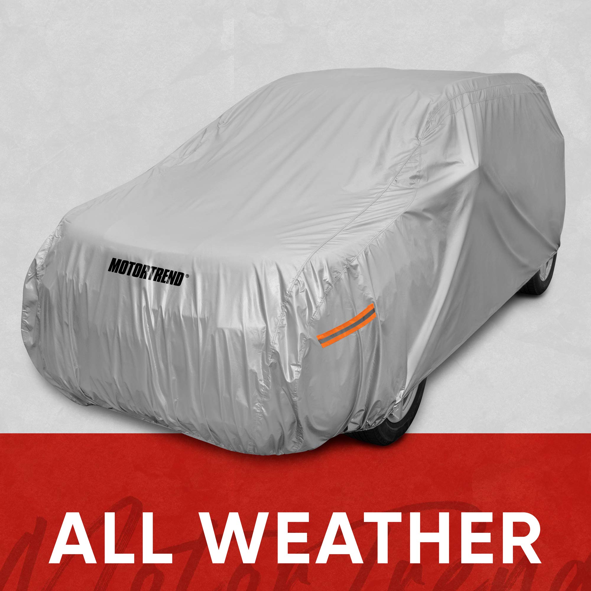 Motor Trend Safeguard Car Cover for Vans/SUV - Advanced Protection Formula All Weather Waterproof Outdoor Vehicle Cover, Fits Vans & SUVs up to 185" L (OV-640_N)