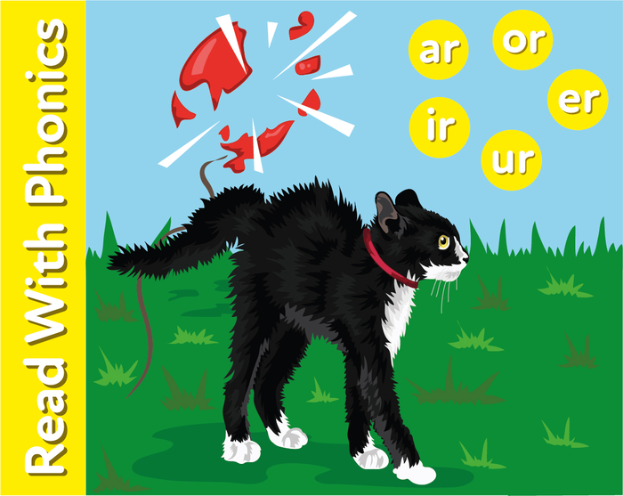 Introduces the phonic sounds ar, or, ir, ur and er. Read the sentences.