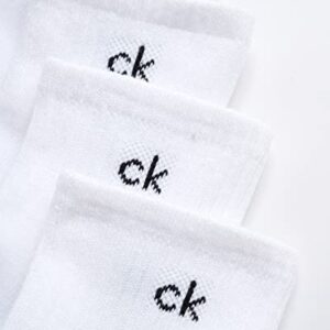 Calvin Klein Men's Socks - Cushioned Above Ankle Athletic Mini-Crew Socks (6 Pack), Size 7-12, White