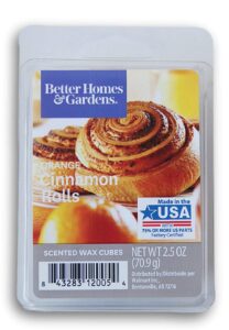 seasonal décor better homes and gardens scented wax cubes - orange cinnamon rolls