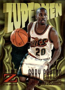 1996-97 skybox z-force series 2 basketball #188 gary payton seattle supersonics official nba trading card