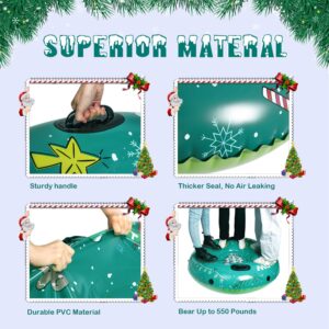 Snow Tube No More Popped with Thicker, Super 47 Inch Snow Sled for Kids and Adults, Heavy Duty Inflatable Snow Tube Made by Thickening Material of 0.6mm, Perfect Christmas/New Year Gift