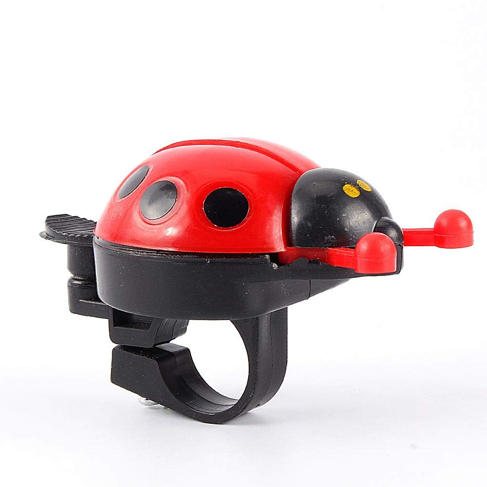 Kid Bell, Ladybug Bike Bell Ladybug Cycling Ride Bike Handlebar Ring Bell Bike Accessories for for Kids, Horn Sound(Red)