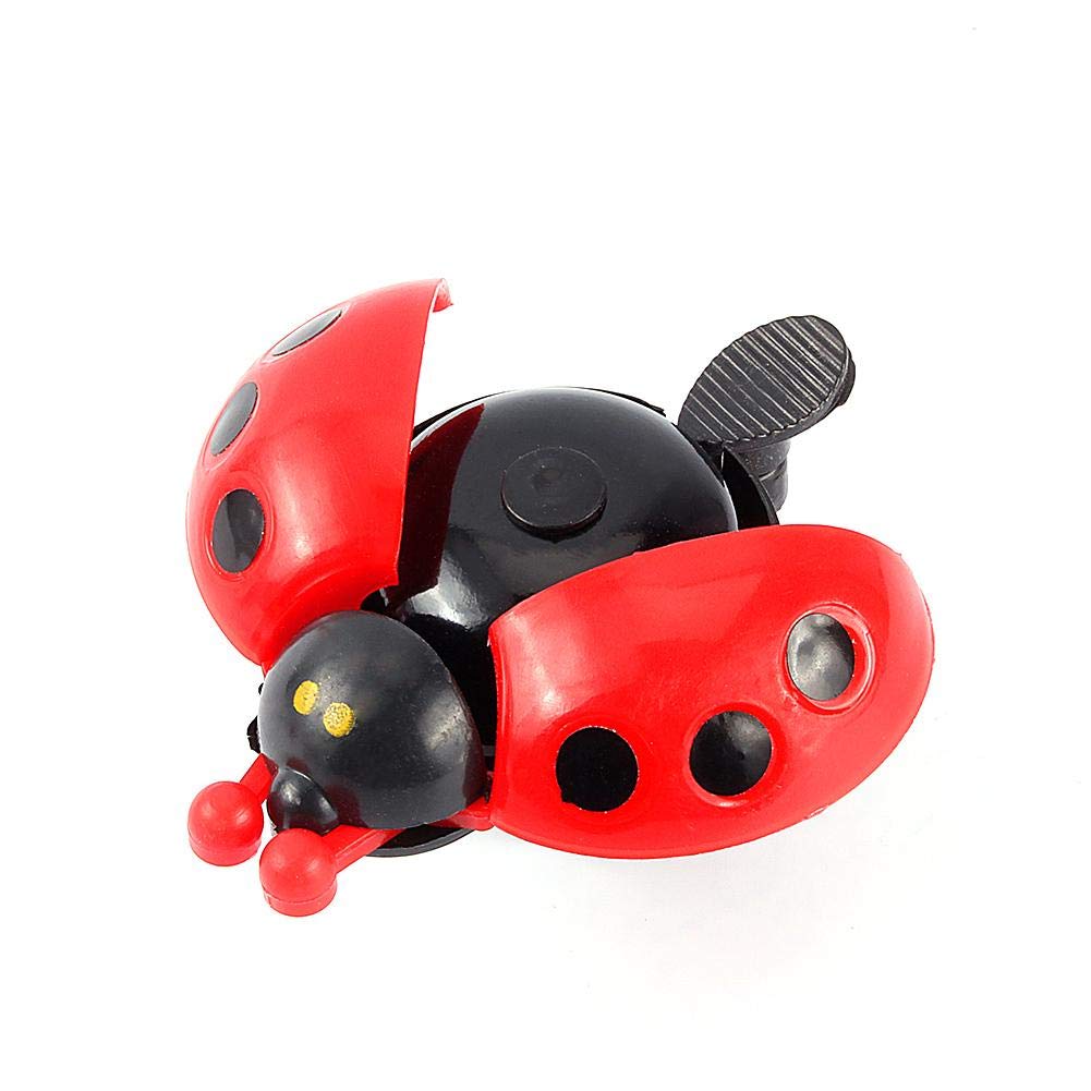 Kid Bell, Ladybug Bike Bell Ladybug Cycling Ride Bike Handlebar Ring Bell Bike Accessories for for Kids, Horn Sound(Red)