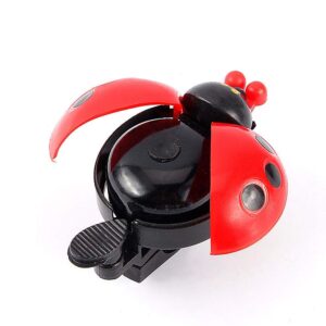 Kid Bell, Ladybug Bike Bell Ladybug Cycling Ride Bike Handlebar Ring Bell Bike Accessories for for Kids, Horn Sound(Red)