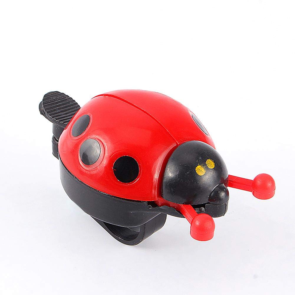 Kid Bell, Ladybug Bike Bell Ladybug Cycling Ride Bike Handlebar Ring Bell Bike Accessories for for Kids, Horn Sound(Red)