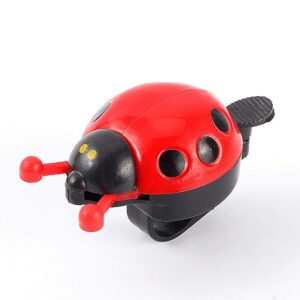 Kid Bell, Ladybug Bike Bell Ladybug Cycling Ride Bike Handlebar Ring Bell Bike Accessories for for Kids, Horn Sound(Red)