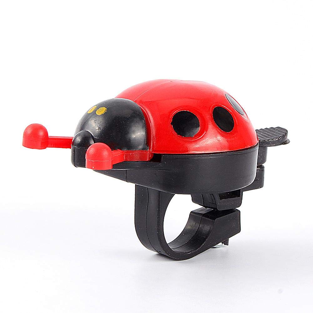 Kid Bell, Ladybug Bike Bell Ladybug Cycling Ride Bike Handlebar Ring Bell Bike Accessories for for Kids, Horn Sound(Red)