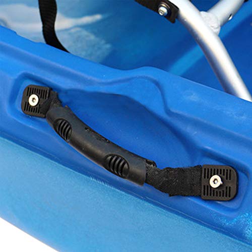 Borogo 2Pcs Kayak Canoe Carry Handles, Kayak Boat Side Mount Paddle Park Handles - 5PCS Pad Eye with 10 PCS Screws for Boat Kayak Deck Rigging Kit