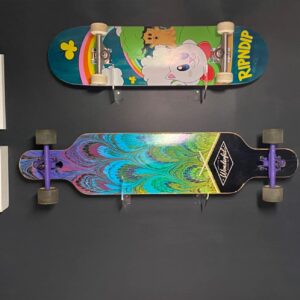 WANLIAN Skateboard Wall Mount Display Rack Skateboard Wall Rack Display Rack Hanger Rack Skateboard Wall Mount Bracket Deck Rack 1 Pair