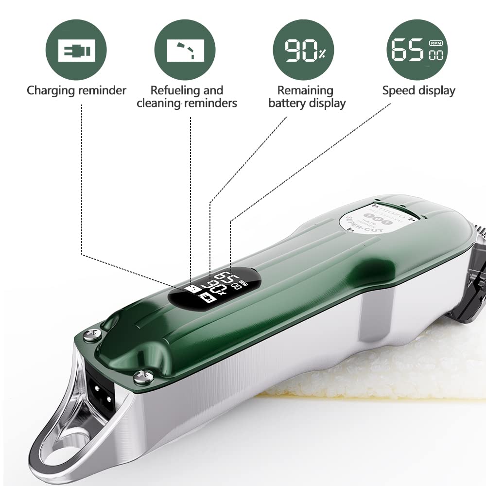 Hair Clippers for Men, Pro Hair Clippers for Barbers and Stylists, Mens Hair Clippers Cord/Cordless Hair Trimmer LCD Durable Haircut Kit with Run Time Up to 5 Hours