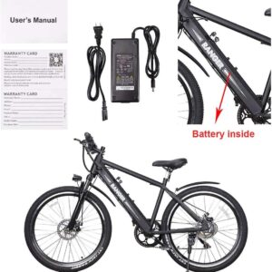 BRIGHT GG ebike 26" Electric Bike for Adults with 350W Motor and 36V 10Ah Built-in Lithium Battery,Mountain/Beach/City Electric Bicycle