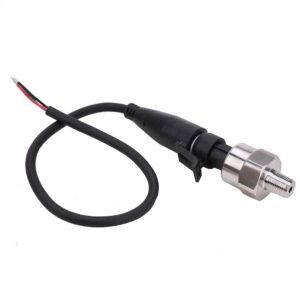 100 PSI Pressure Transducer Sender Sensor with Connector - 1/8 inch 27 NPT Thread Stainless Steel Pressure Sensor for Oil, Fuel, Air, Water