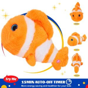 Glow Guards 12" Glowing Goldfish Plush Light Up Stuffed Animals Soft Plush Pillow Birthday Gifts for Toddler Kids Girls Boys Friends