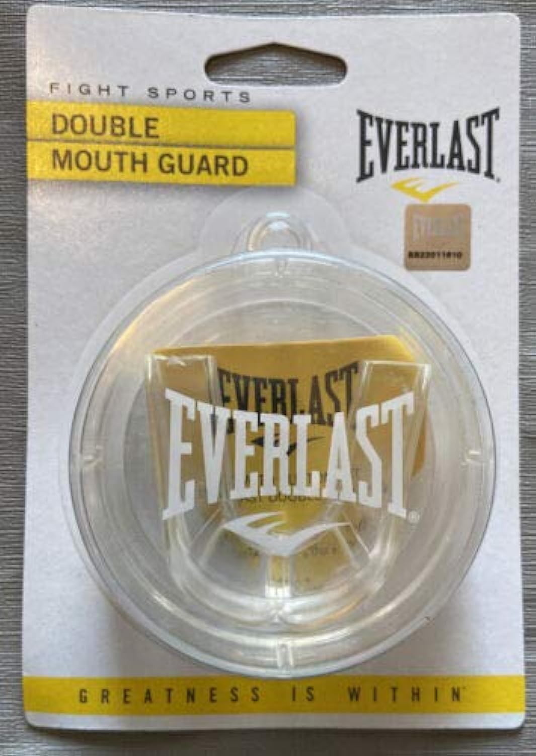 Everlast Clear Double Mouth Guard with case for Fight Sports Including Soccer, Lacrosse and Boxing