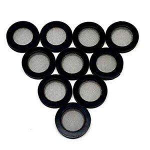 Black 20 pcs Silicone Washer Silicone Filter Gasket for Shower Head Water tap Faucet (Black 10 Pcs)