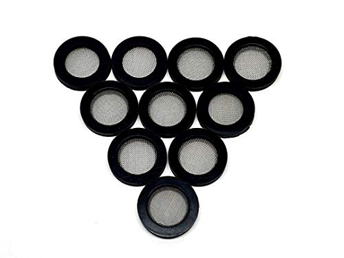 Black 20 pcs Silicone Washer Silicone Filter Gasket for Shower Head Water tap Faucet (Black 10 Pcs)