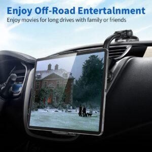 APPS2Car iPad Car Mount, 360 Degree Rotation, Suction Cup, Compatible with 9.7-10.5 Inch Tablets and Phones