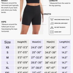 Stelle Womens High Waist Biker Cycling Fitness Gym Running Volleyball Workout Yoga Shorts (X-Large, 5'' Black)