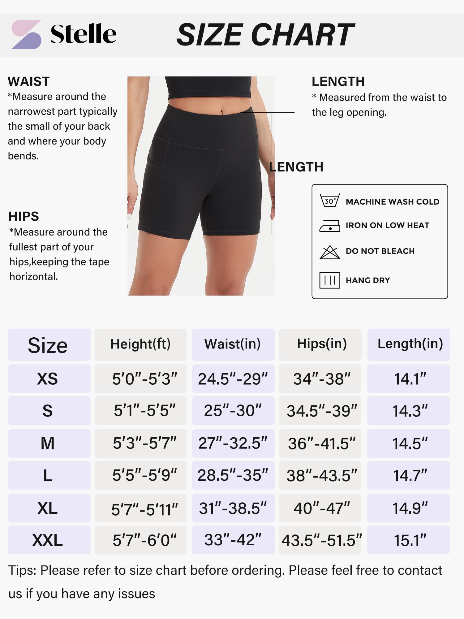 Stelle Womens High Waist Biker Cycling Fitness Gym Running Volleyball Workout Yoga Shorts (X-Large, 5'' Black)