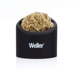 weller soldering brass sponge tip cleaner with silicone holder - wlaccbsh-02