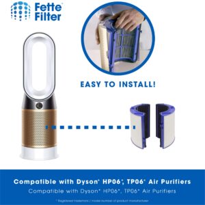 Fette Filter - Premium Air Purifier Filter Replacement Compatible with Dyson HP06, HP09, TP06, TP09, PH01, PH02, PH03, PH04, HP07, TP07 (Part No.970341-01 & 965432-01) - Pack of 1