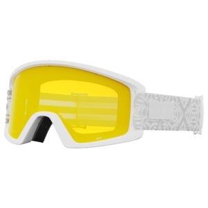 Giro Dylan Ski Goggles - Snowboard Goggles for Women & Youth - White Flake Strap with Amber Pink/Yellow Lenses