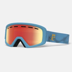 giro rev youth snow goggles - tie dye namuk strap with amber scarlet lens (2021)