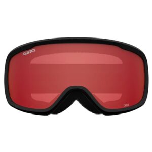 Giro Cruz Ski Goggles - Snowboard Goggles for Men, Women & Youth - Anti-Fog - OTG - Black Wordmark Strap with Amber Scarlet Lens