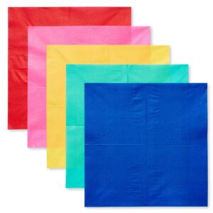 American Greetings Rainbow Party Supplies for Fathers Day, Graduation, Birthdays and All Occasions, Multicolor Lunch Napkins (50-Count)