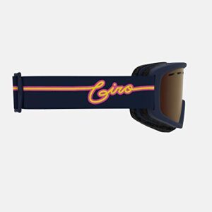 Giro Rev Youth Snow Goggles - Midnight Neon Lights Strap with Amber Rose Lens (2021)