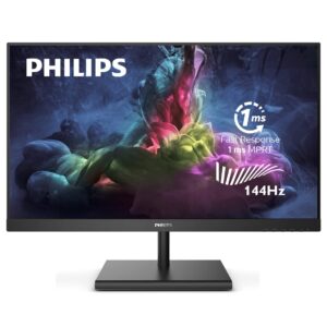 philips computer monitors frameless monitor, full hd ips, 124% srgb, freesync 144hz, vesa, black, 24 inch full hd (242e1gsj)