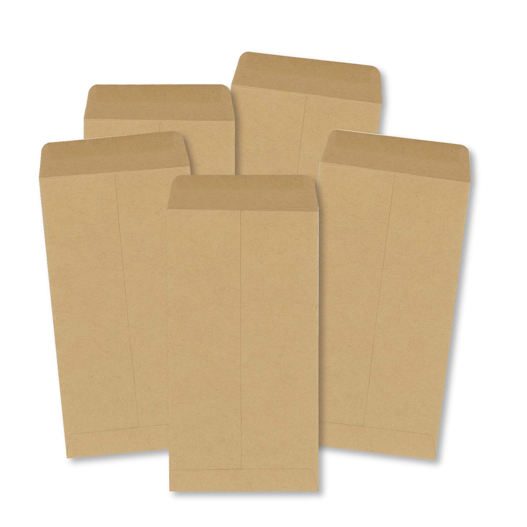 Money Envelopes, 100 Pack Kraft Cash Envelopes, Small Parts Envelopes with Gummed Seal, 3.5 x 6.5 Inches