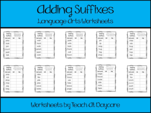 printable adding suffixes worksheets