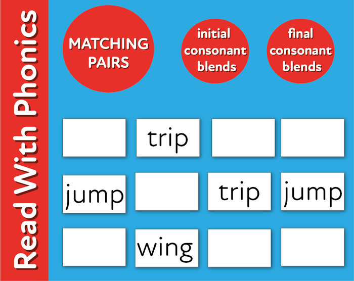 Play Initial & Final Consonant Blends Matching Pairs (3 years +)