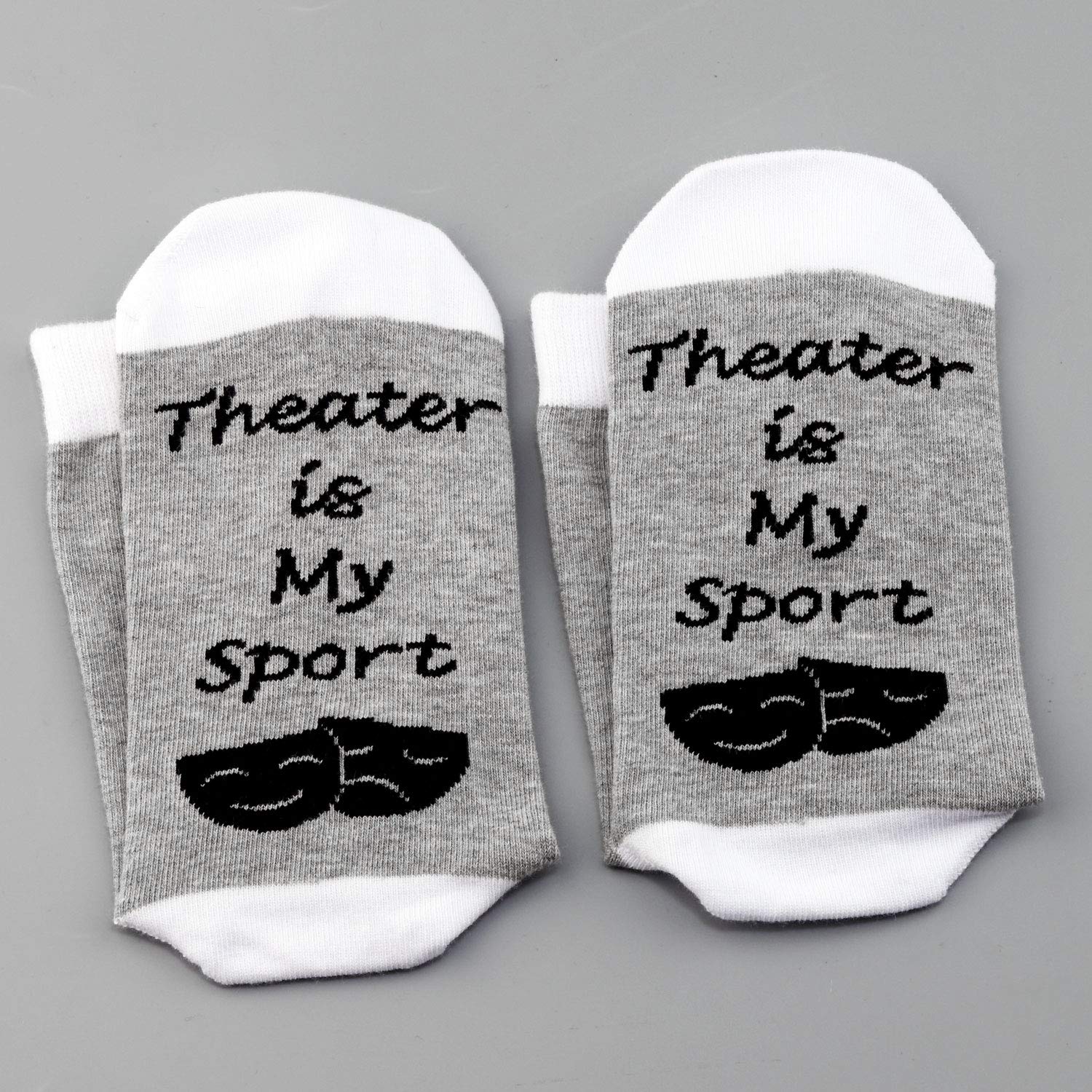 LEVLO Actor Gift Theatre Gifts Theater is My Sport Cotton Socks Performance Gifts Actress Director Socks (2 Pairs/Set - Mid Calf - 1)