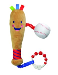 baby baseball toy | ideal toy from birth to 12 months | my first baseball bat | inspire and play | extra sensory features for babies | part of the little sport star collection for babies