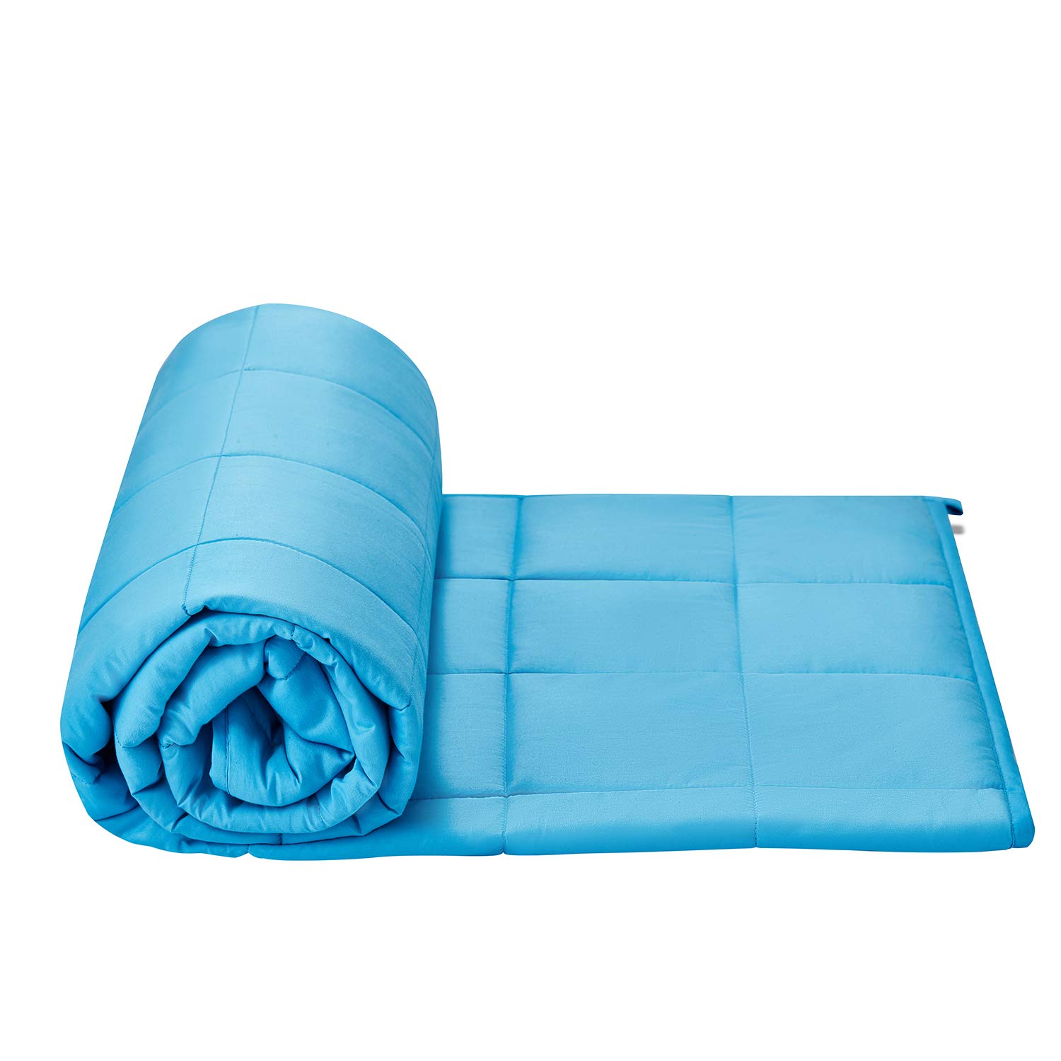 TONGDADA Kids Weighted Blanket | 40''x60'',10lbs | for Child Between 80-125 lbs | Premium Cotton Material with Glass Beads | Teal