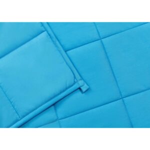 TONGDADA Kids Weighted Blanket | 40''x60'',10lbs | for Child Between 80-125 lbs | Premium Cotton Material with Glass Beads | Teal