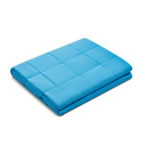 TONGDADA Kids Weighted Blanket | 40''x60'',10lbs | for Child Between 80-125 lbs | Premium Cotton Material with Glass Beads | Teal