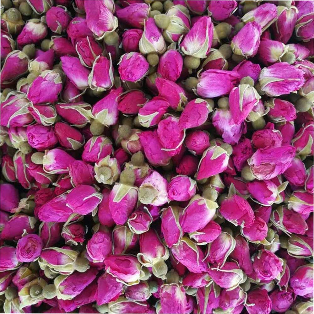 TooGet Dried Flowers Natural Flowers Includes Red Rose Flowers, Peony Ball, Gomphrena globosa, Peach Flowers, Edible Flower Kit for Soap Making Supplies, Also for All Kinds of Flower Crafts