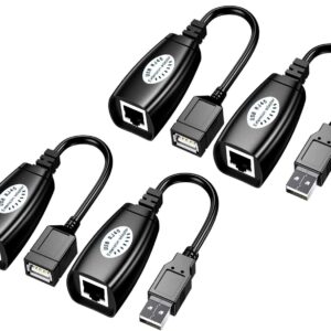 USB Over Cat6，SNLLMZI USB RJ45 Extender Over Cat5/Cat5e/Cat6/Cat7/Cat8 Cable Extension Cable Connector Adapter - 2 Pairs