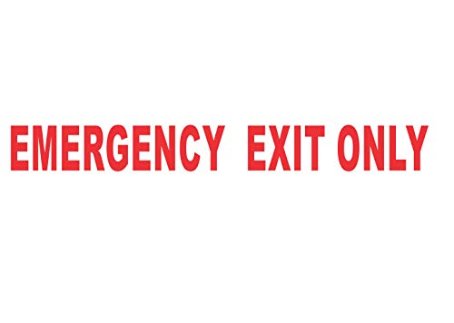 Emergency Exit Only Decal