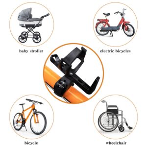 GLDYTIMES 360 Degrees Rotation Water Bottle Holder Replacement for Bike &Electric Scooter, Anti-Slip Fast Dismounting Accessories Cup Drink Holder