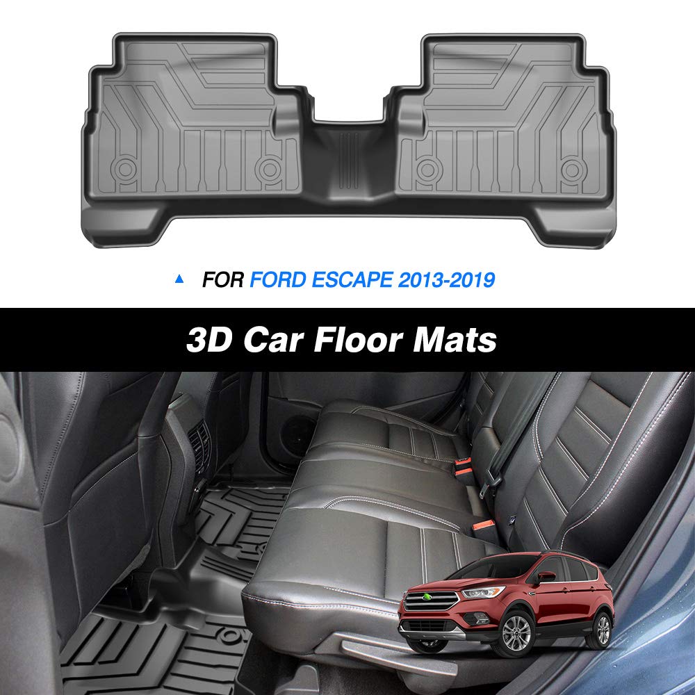 KUST Custom Fit Floor Mats for 2020-2023 2024 Ford Escape No-Hybird (NOT Fit Hybrid Models) Floor Liner All Weather Car Mats 1st & 2nd Row Liners Full Set Black Non-Slip 3PCS